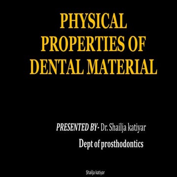Physical properties of dental material [autosaved] | PPTX