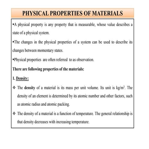 Properties of material | PPTX