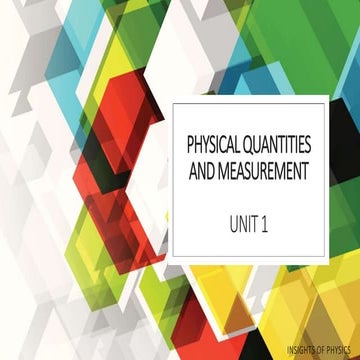 Physical quantities and measurement | PPTX