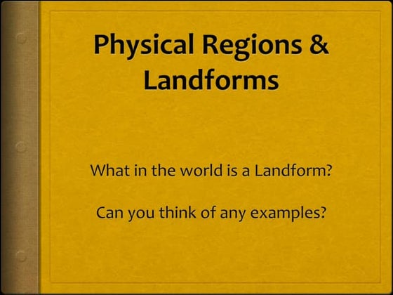 LANDFORMS in GEOGRAPHY | PPT