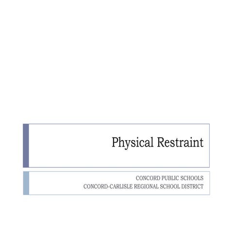 Physical Restraint | PPTX