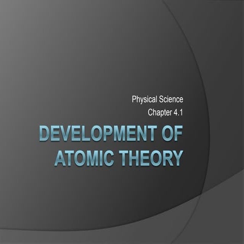 Atomic theory timeline | PPT