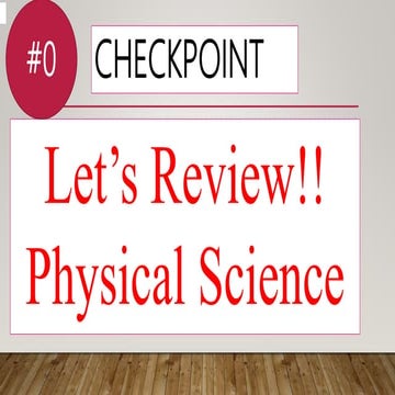 Physical science review | PPT
