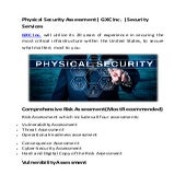 Physical Security Assessment | GXC Inc.