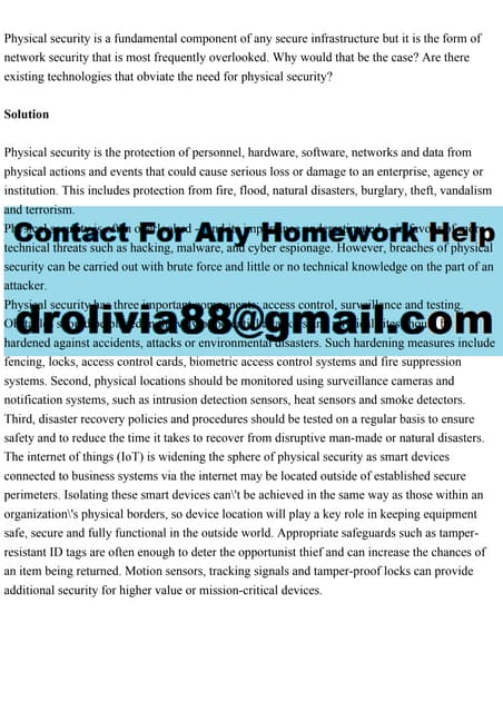 PHYSICAL SECURITY THREATS | PPTX