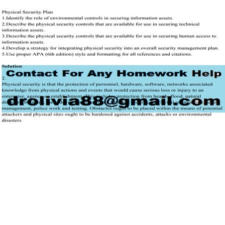 Physical Security Plan1.Identify the role of environmental control.pdf
