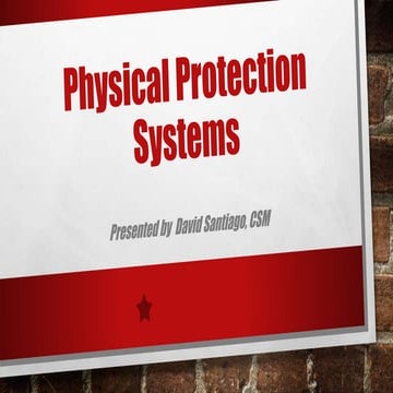 Physical Protection Systems | PPTX