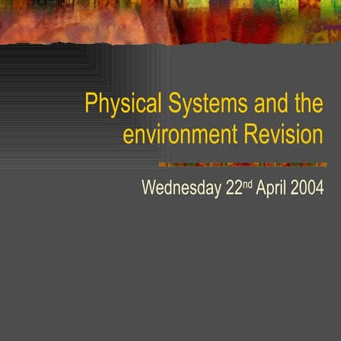 Physical systems and the environment revision | PPT