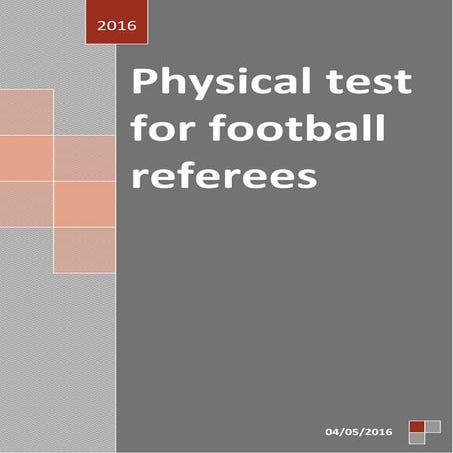 Physical tests for referees | PDF