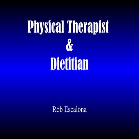 Physical therapist | PPT