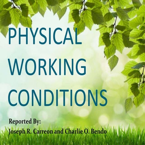 Physical working conditions | PPTX