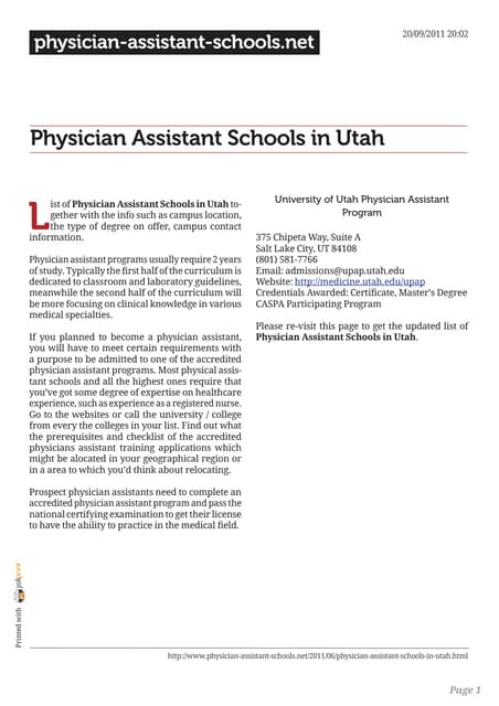 Physician Assistant Graduate Programs | PPT