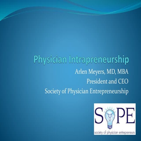 Physician Intrapreneurship Pptx