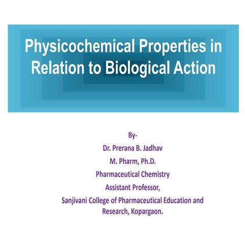 Physicochemical properties of drug | PPT