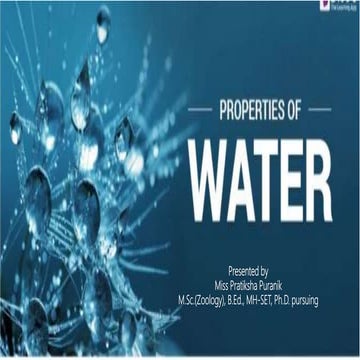 Properties of Water Presentation | PPTX