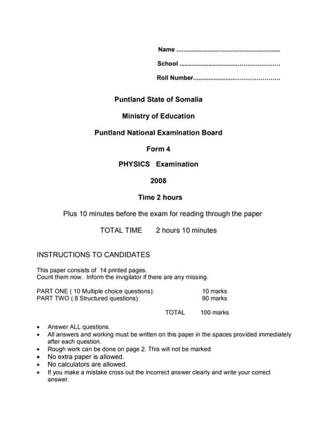 MOCK EXAM UNIT 4 (2ND BACHILLERATO) | PDF