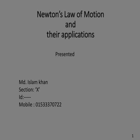 Physics...newtons laws-of-motion | PPT