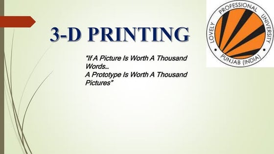 3d printing | PPT