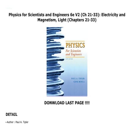 Physics for Scientists and Engineers 6e V2 (Ch 21-33): Electricity and ...