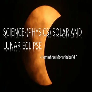Solar and Lunar eclipse | PPT