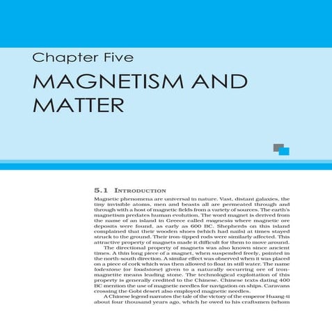 Magnetism and matter | PPT