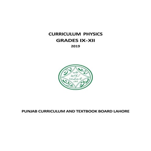 physics 9-12 pctb curriculum | PDF