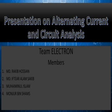 Presentation on circuit analysis | PPT