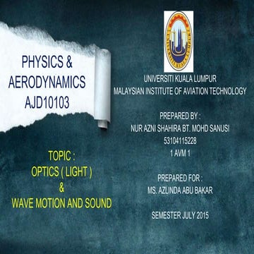 Physics Aerodynamics | PPTX