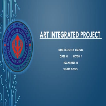 PHYSICS AIP CLASS XII PRATISH AGARWAL.pptx | Technology Industry | Industries