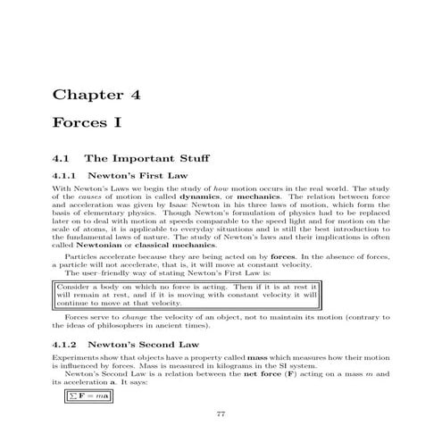 Physics chapter 4 notes | PDF