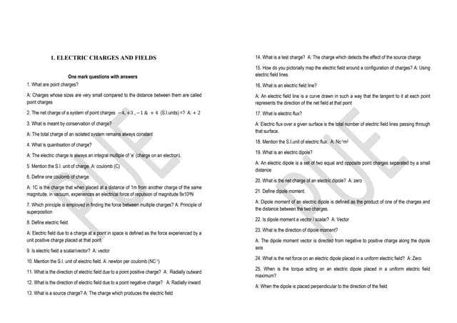 Ppt of 12 physics chapter 1 | PPTX