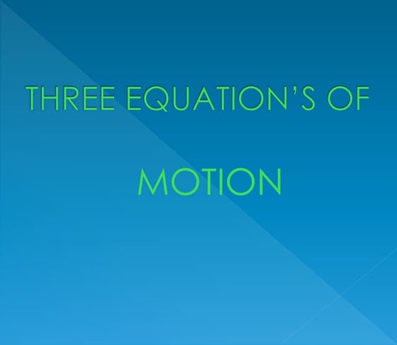 Ppt on equations of motion by graphival method made by mudit gupta ...