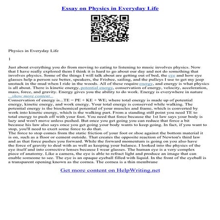 Physics Essay Topics | PDF