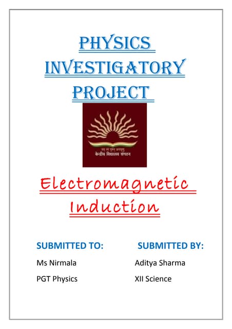 Physics Investigatory project on Diffraction | PDF