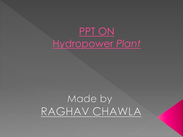 Hydro electricity | PPT