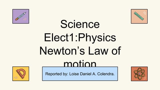 Newton's second law of motion | PPTX