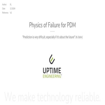 Physics of Failure for Predictive Maintenance | PPT