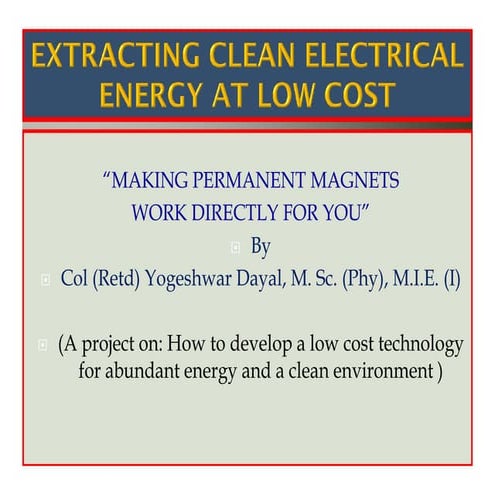 Physics of the clean & low cost energy | PDF | Power and Energy ...