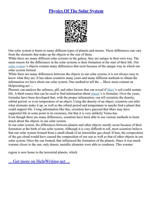 Why Solar System is Important? | PDF