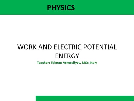 PPT REPORTS ELECTRIC POTENTIAL DIFFERENCE.pdf | Physics | Science