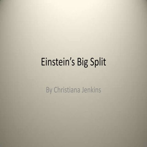 Einstein's Big Idea | PPTX