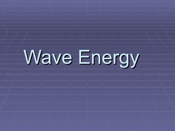 Wave Energy | PPT