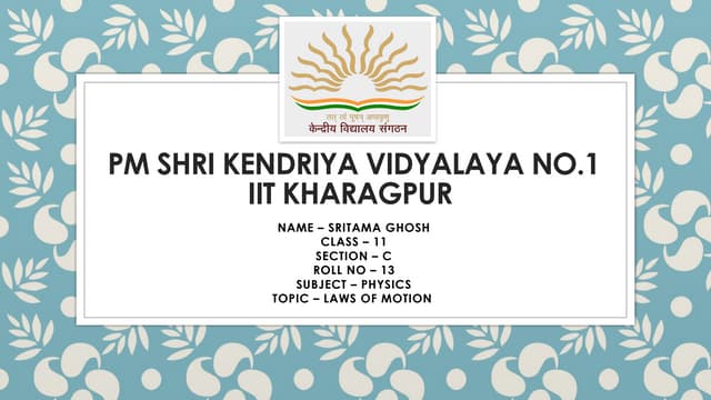 Newton's second law of motion | PPTX