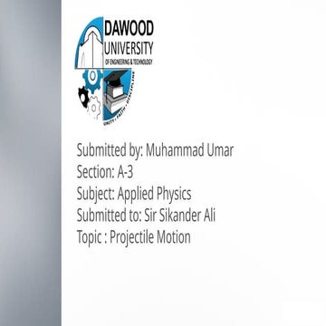 Physics Presentation Projectile Motion Pptx