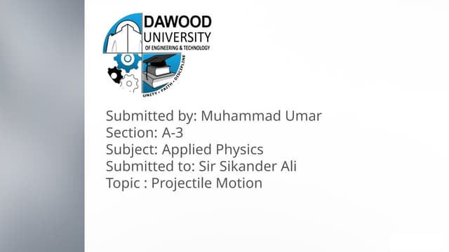 Physics Presentation Projectile Motion Pptx