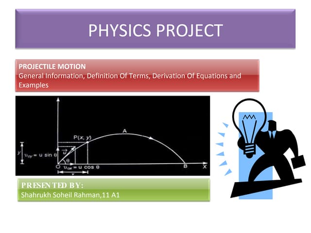 Projectile motion of a particle | PPTX