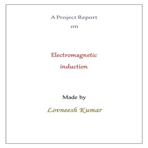 CBSE Class XII Physics Investigatory Project | PDF