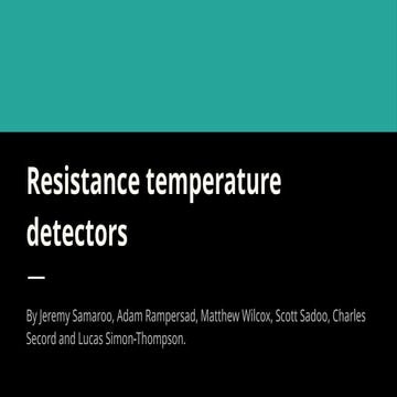 Rtd (resistance temperature detector) | PPTX