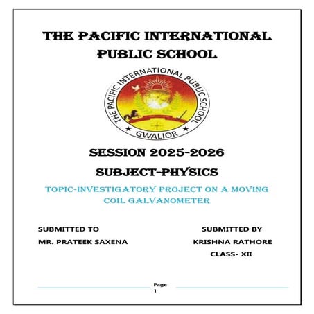 investigatory project Physics | PPTX