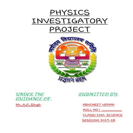 Physics project new | PDF